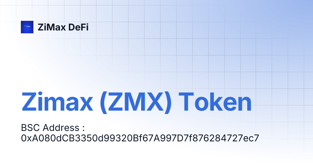 Zimax (ZMX) Token | ZiMax